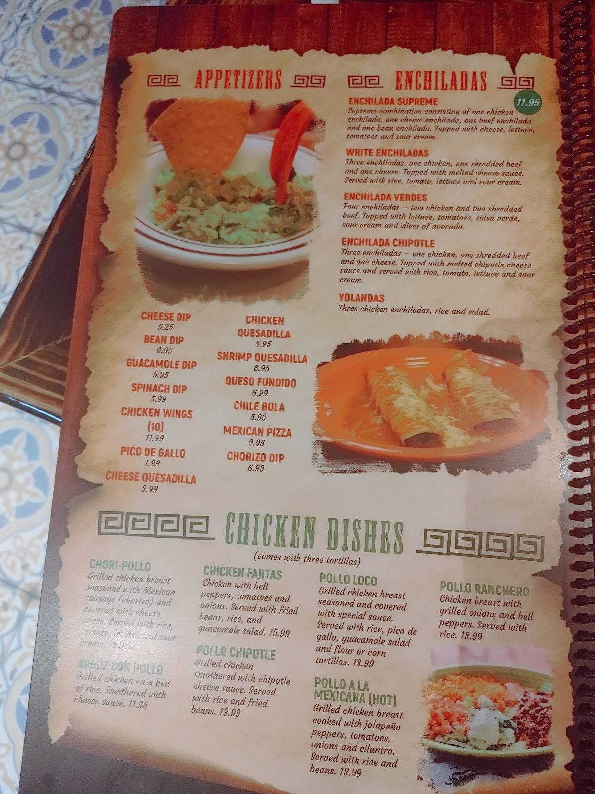 Menu at El Mezcal Mexican Restaurant Mount Dora, Mount Dora