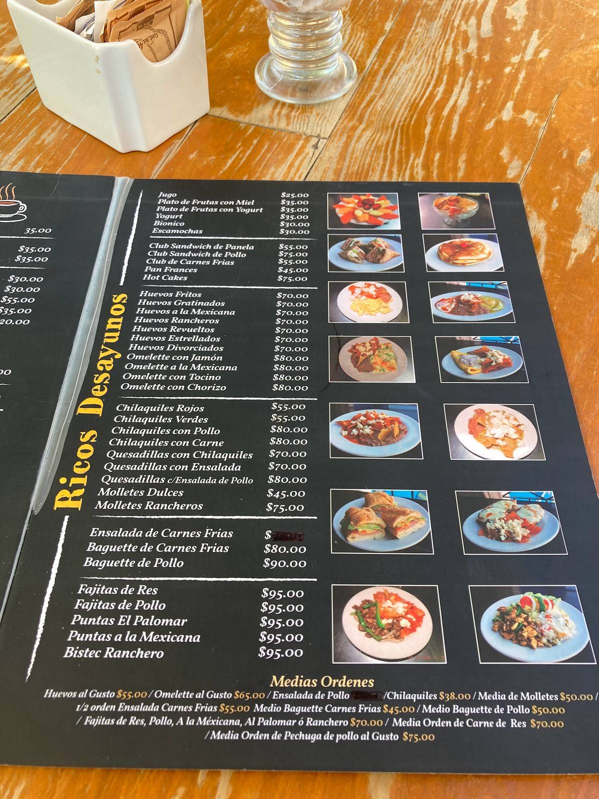 Carta de cafetería El Palomar, Tequila