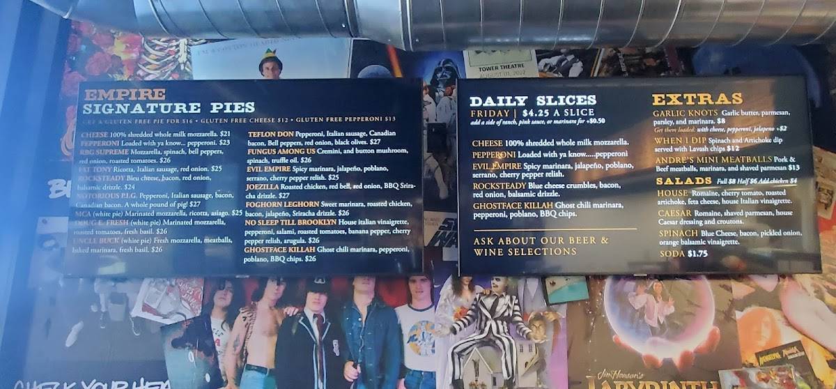 Menu at Empire Slice Shop - Mayfair Village pub & bar, Oklahoma City