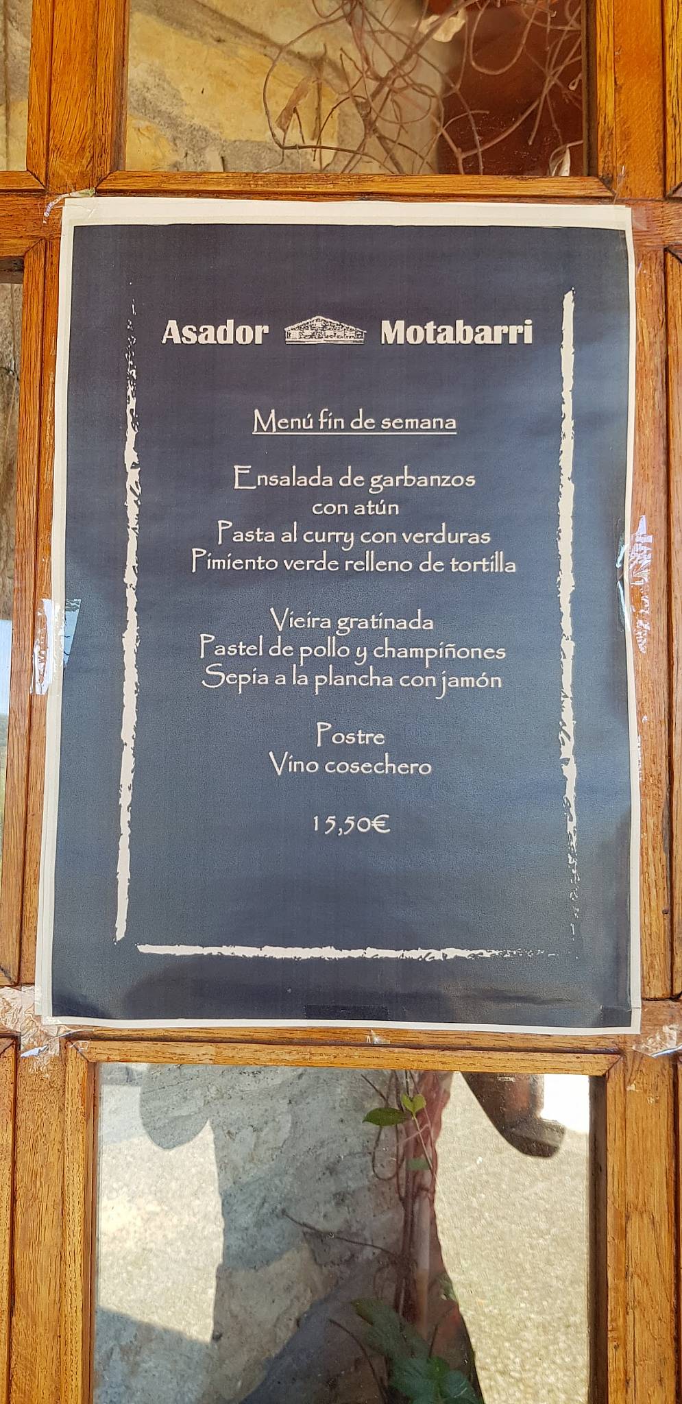 Carta de Asador Restaurante MOTABARRI Erandio, Erandio, Leioa-Unbe ...
