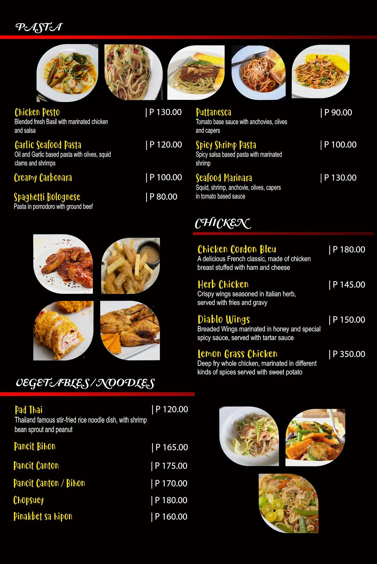 Menu at FIESTA INFANTA Restaurant, Infanta