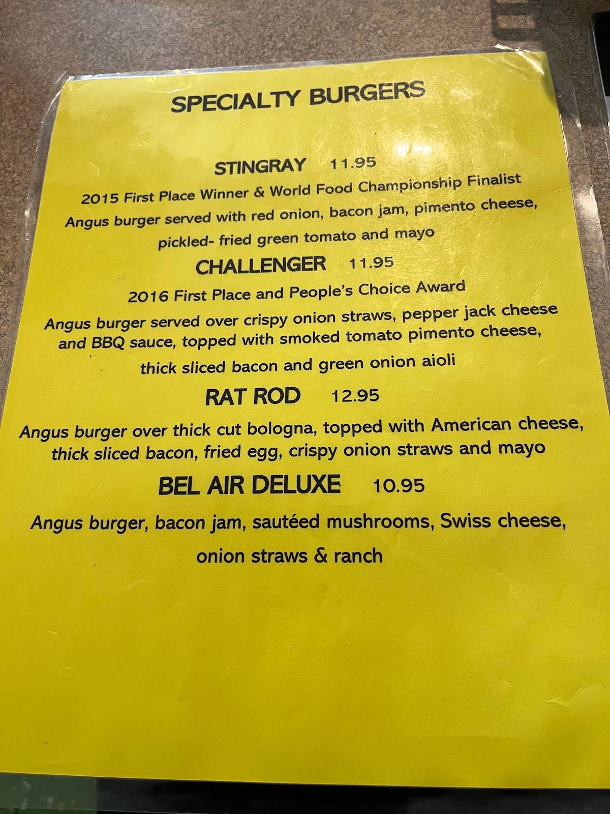 Menu at Fillin Station Diner restaurant, Hollywood