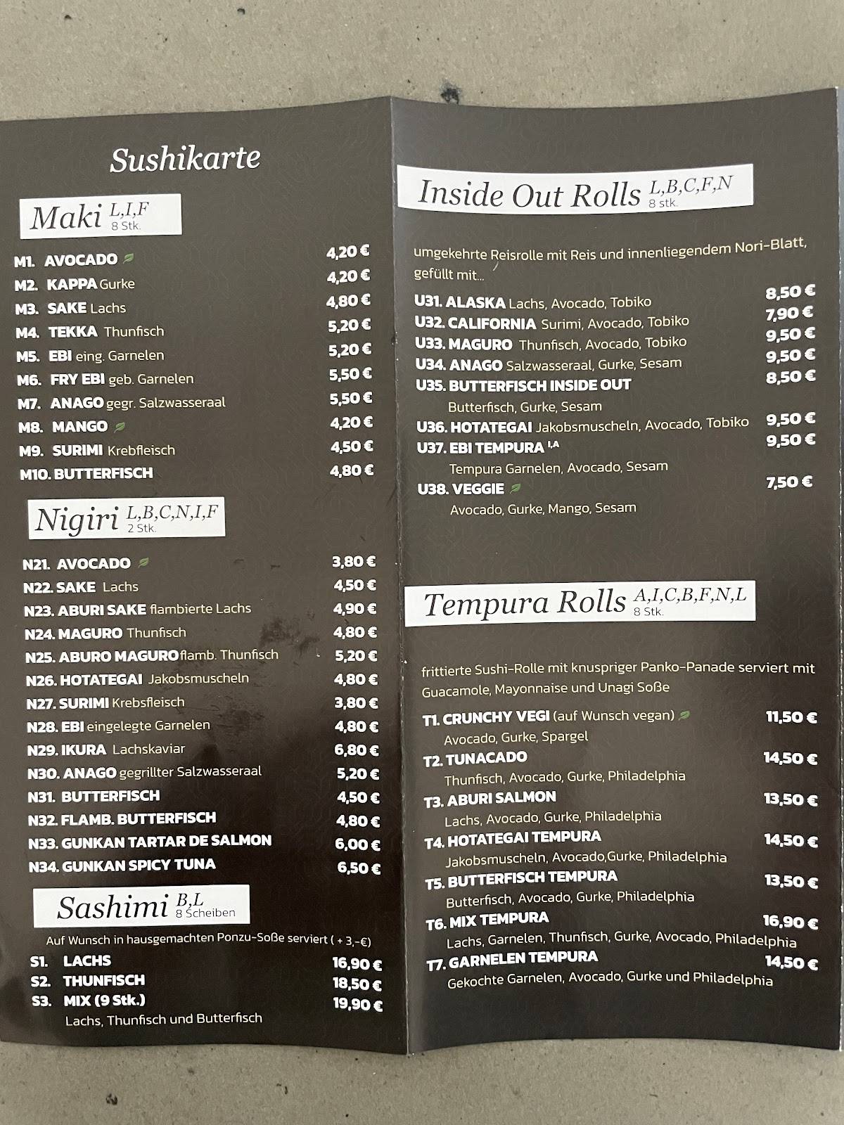 Menu at Chido Restaurant, Frechen