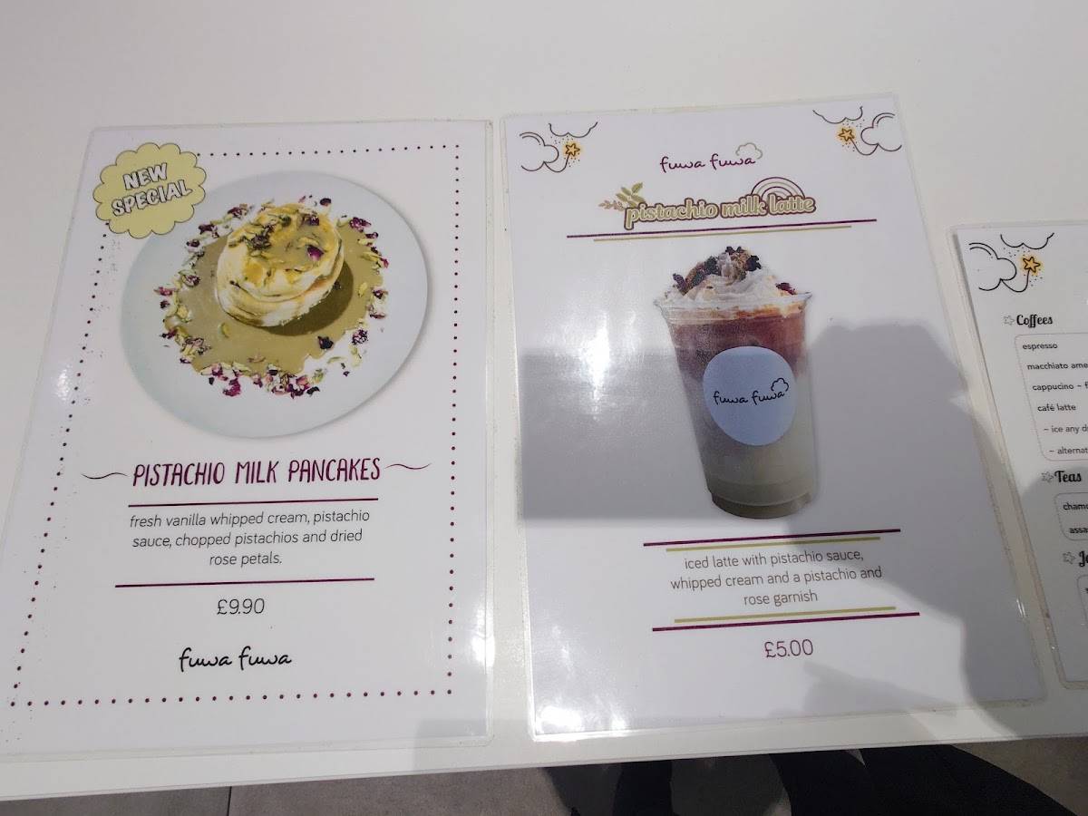 Menu at Fuwa Fuwa Café - Bloomsbury restaurant, London