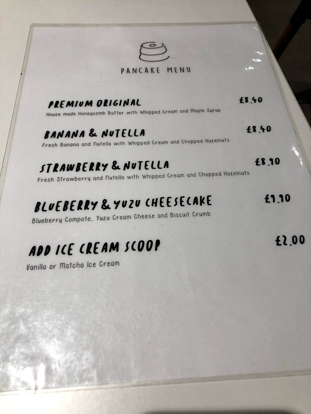 Menu at Fuwa Fuwa Café - Bloomsbury restaurant, London