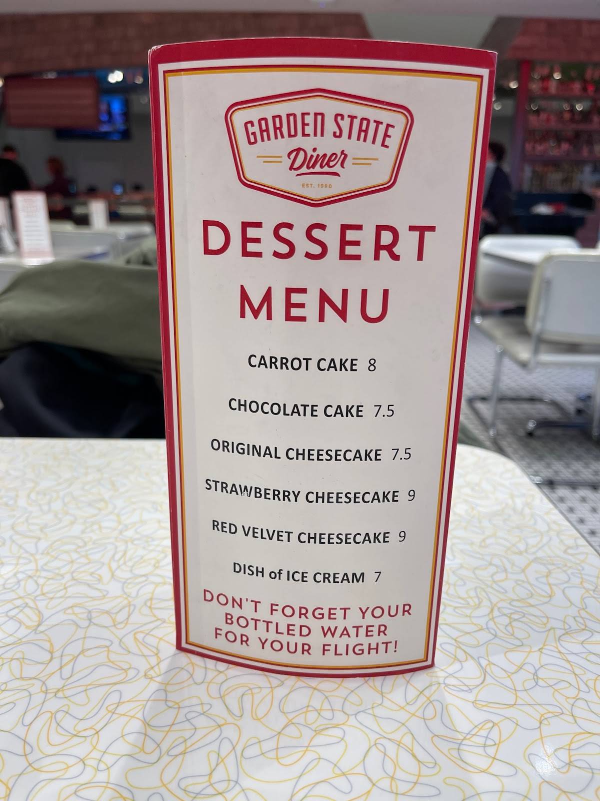 Menu at Garden State Diner restaurant, Newark, Terminal C Gate 109