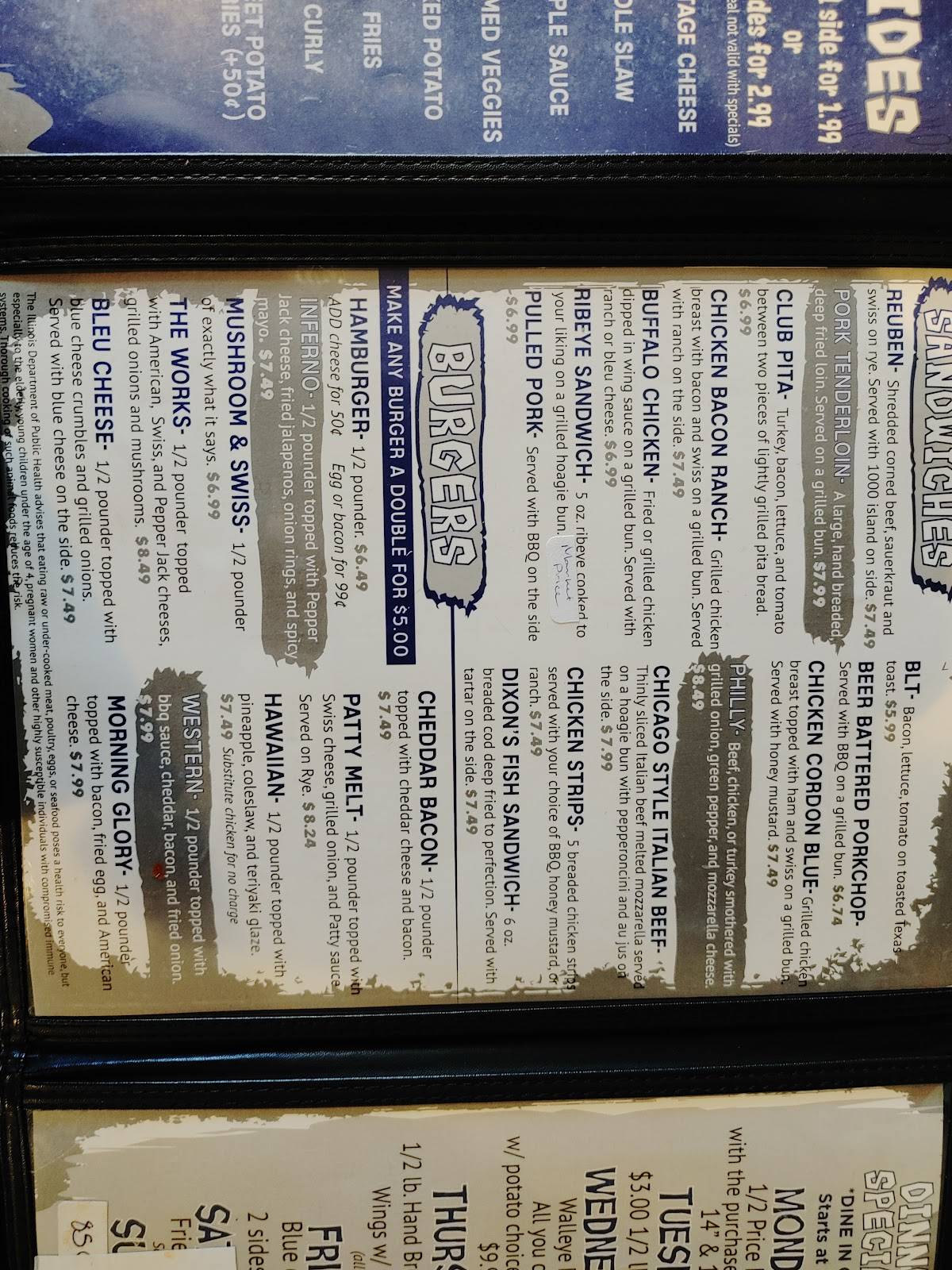 Menu at Germantown Grille pub & bar, Germantown Hills