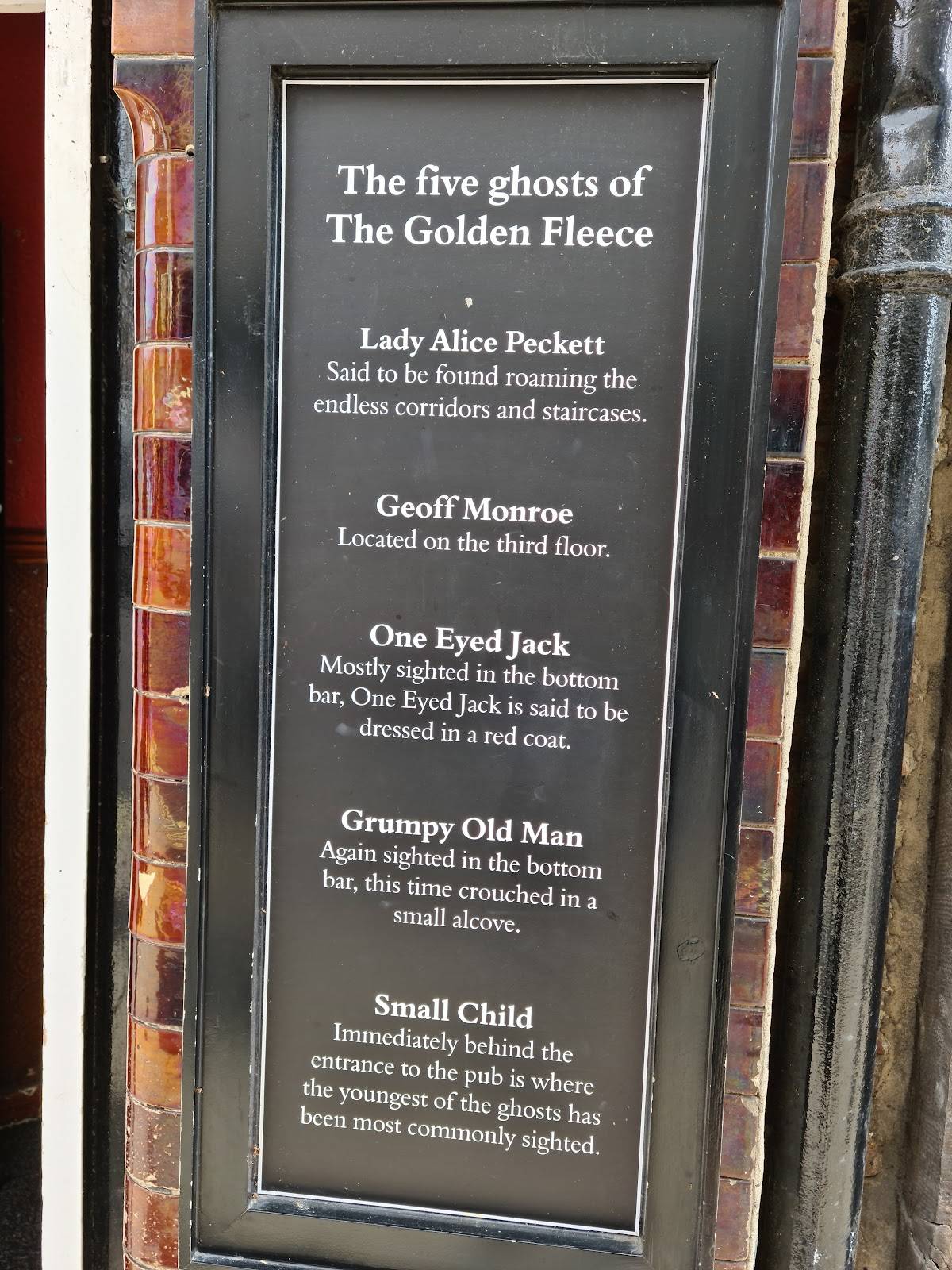 Menu at Golden Fleece York pub & bar, York