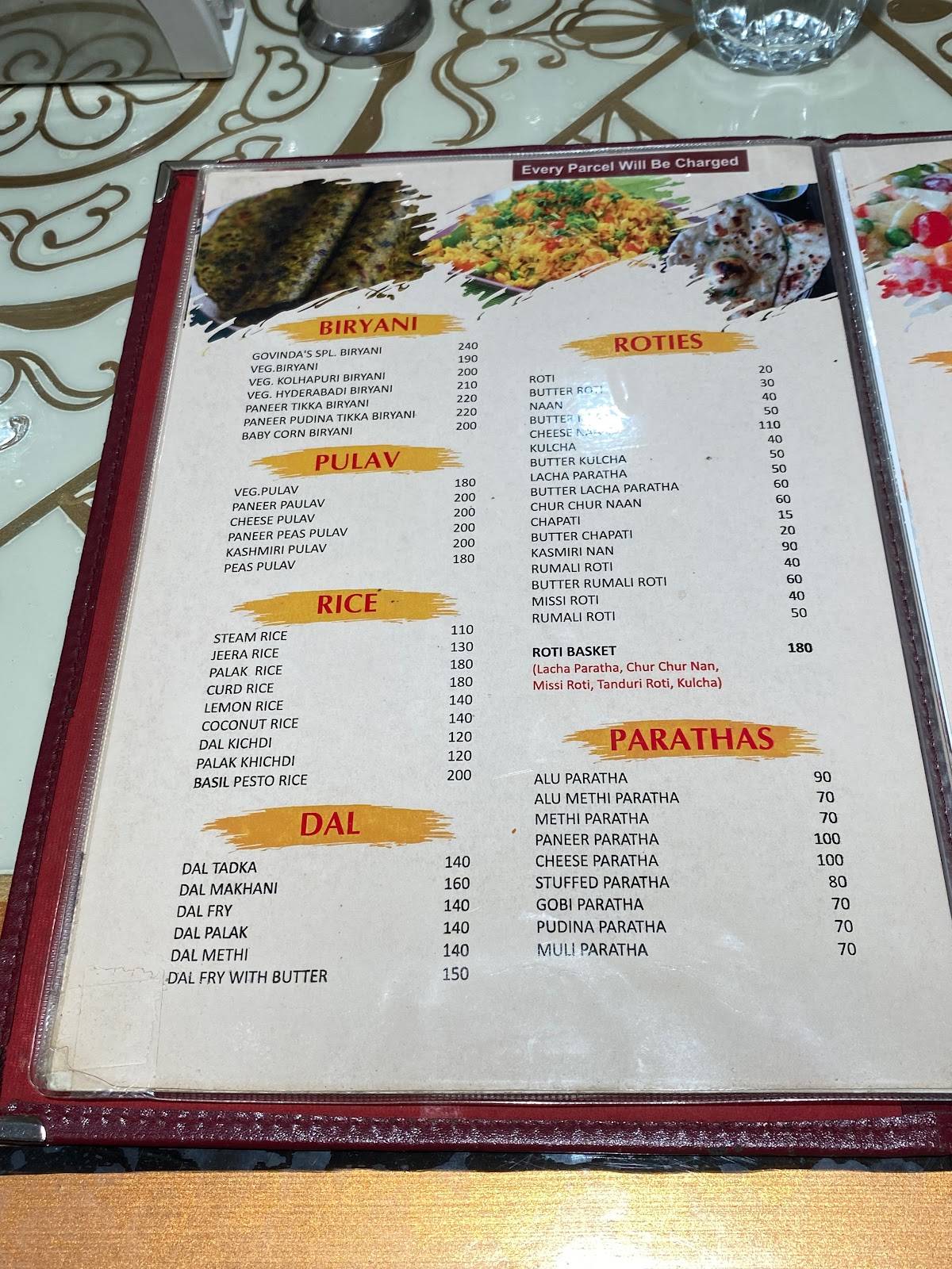 Menu at Govinda's -International Chain Of Restaurant, Pune, Iskcon Nvcc ...