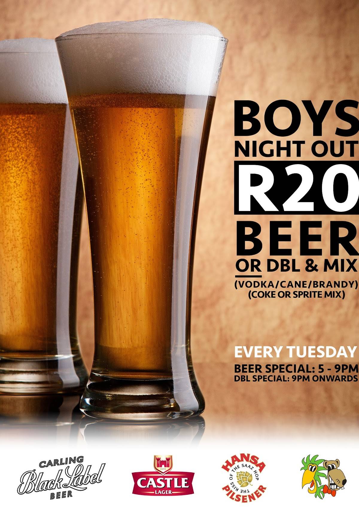 Menu at Rat & Parrot Grahamstown restaurant, Grahamstown
