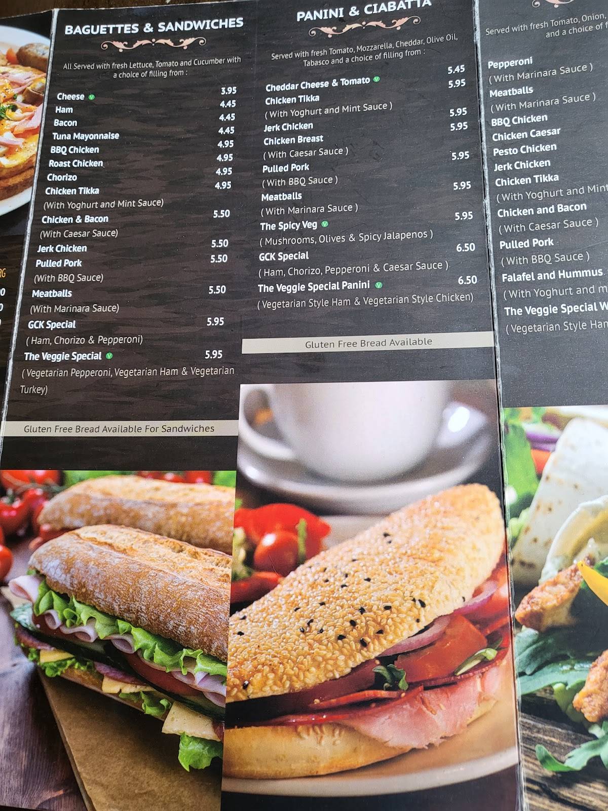 Menu at Grand Central Kitchen restaurant, Birmingham