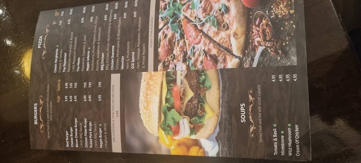 Menu at Grand Central Kitchen restaurant, Birmingham