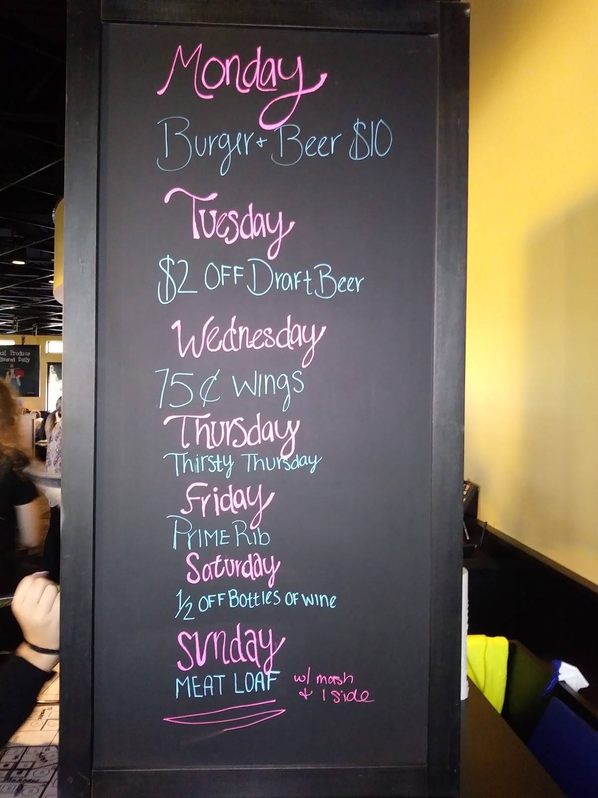 Menu at Aubrey's pub & bar, Greeneville