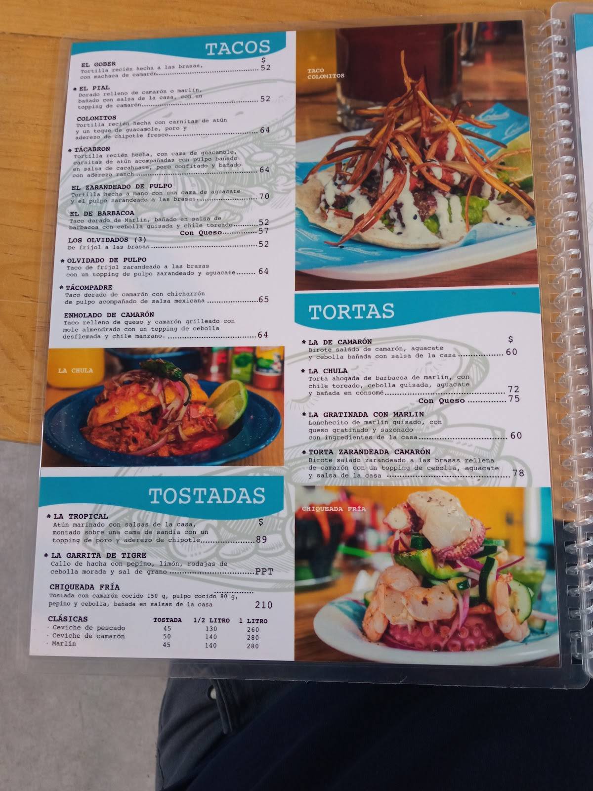 Carta del restaurante Colomitos Cocina del Mar, Guadalajara