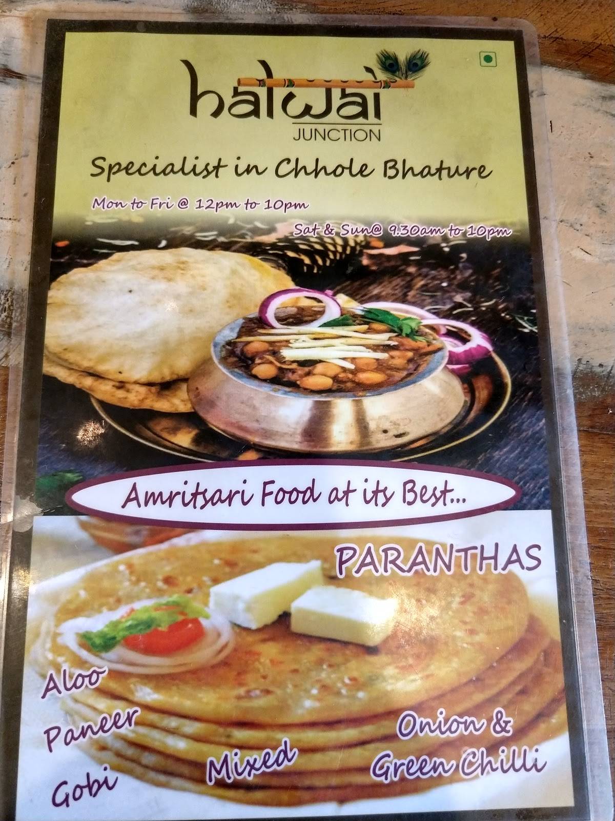 Menu at Halwai Junction, Bengaluru, 3HXF+995