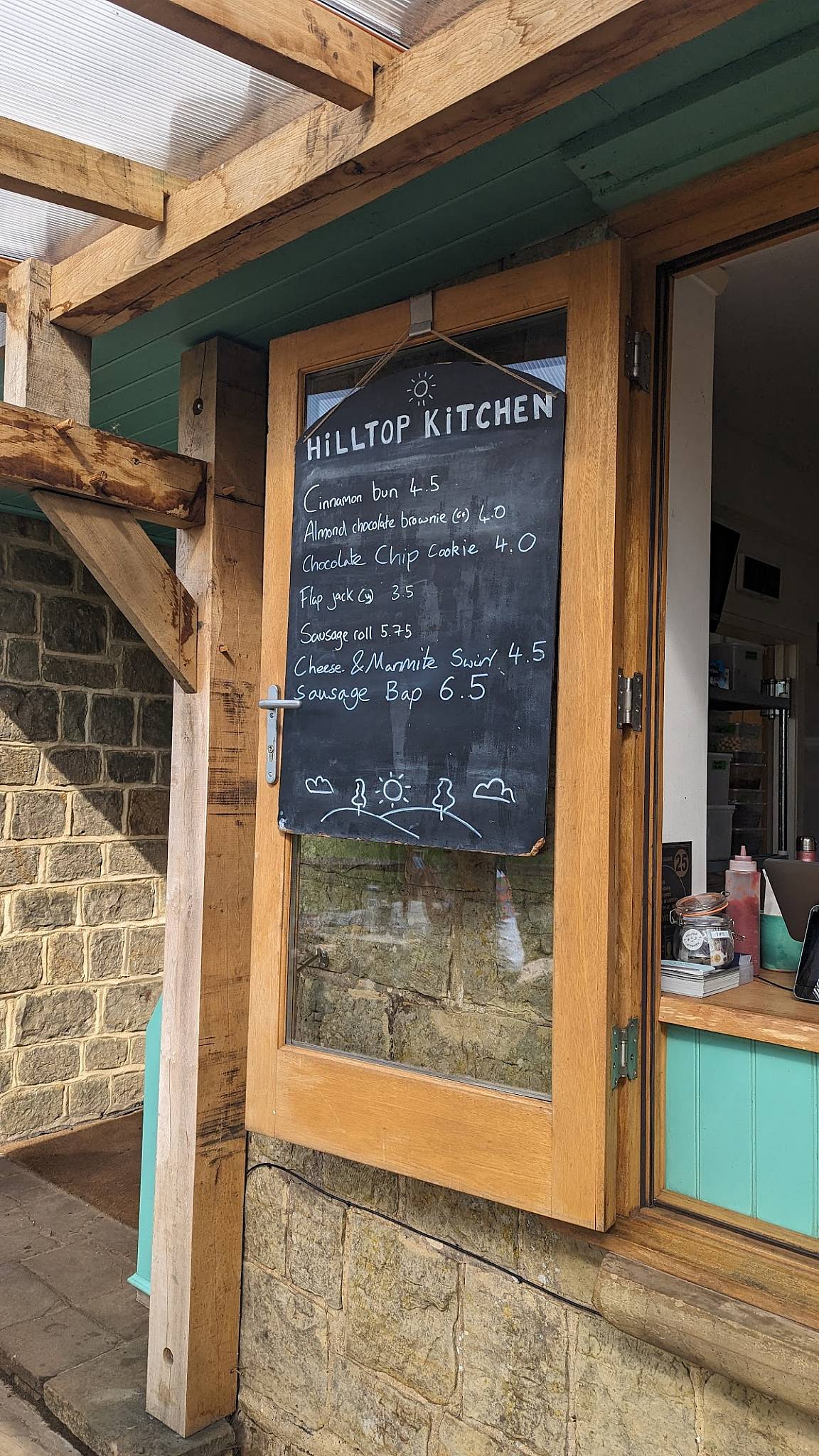 Menu at Hilltop Kitchen cafe, Godalming