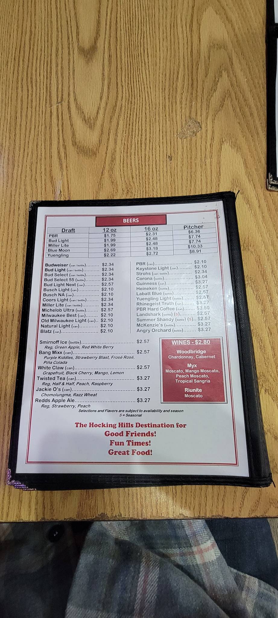Menu at Home Tavern pub & bar, Logan