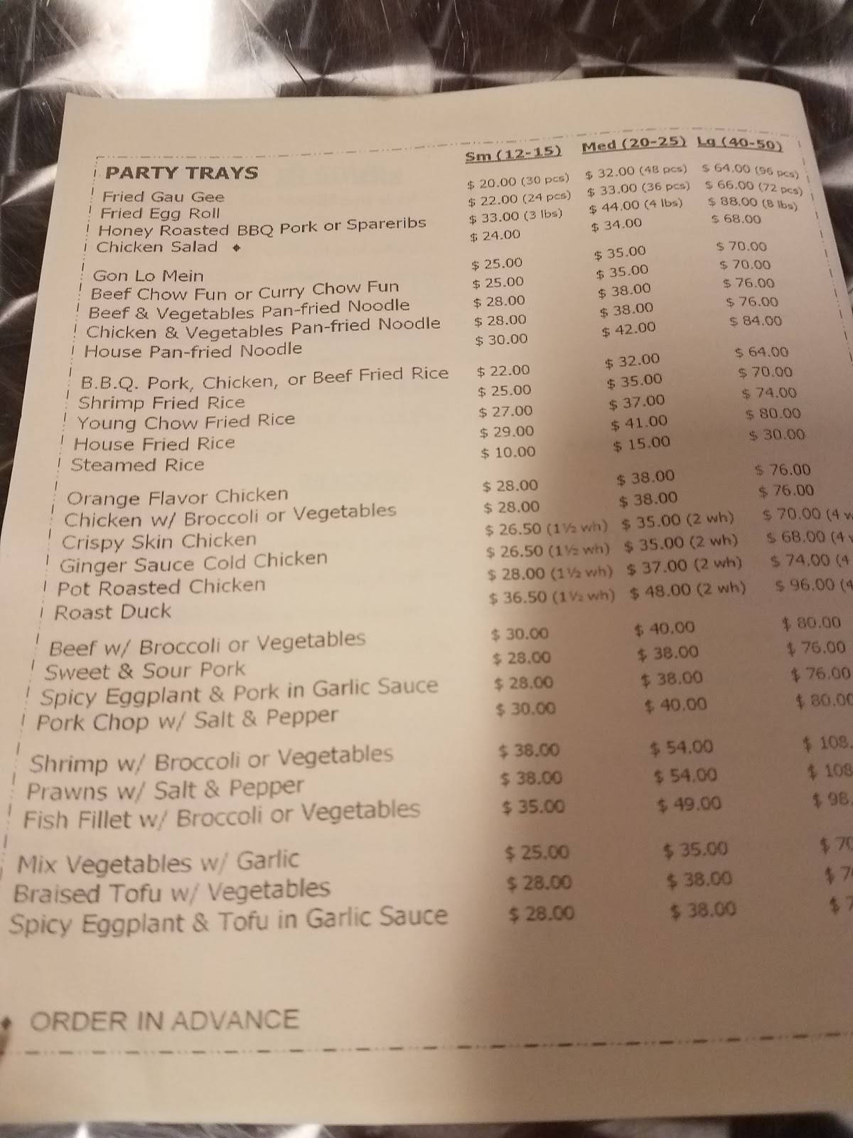 Menu at Asian Mix fast food, Honolulu, 1234 S Beretania St.