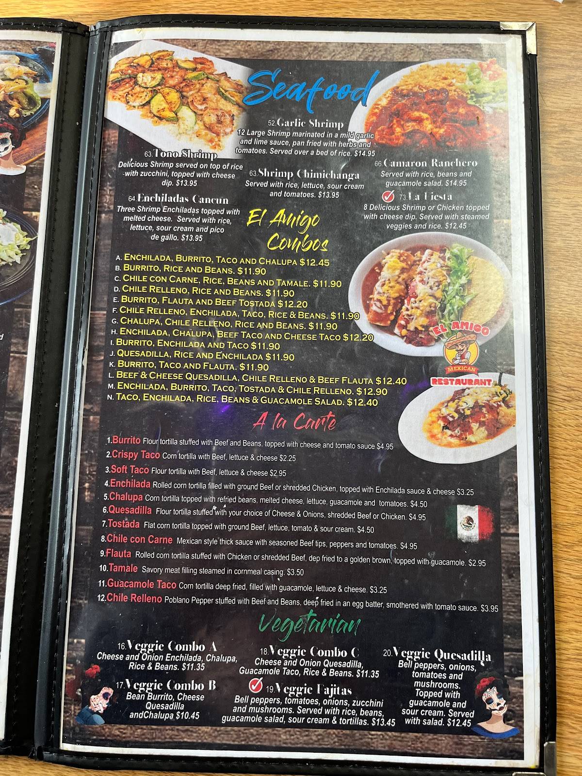 Menu at El Amigo Bar Grill Mexican Restaurant, Hope Hull