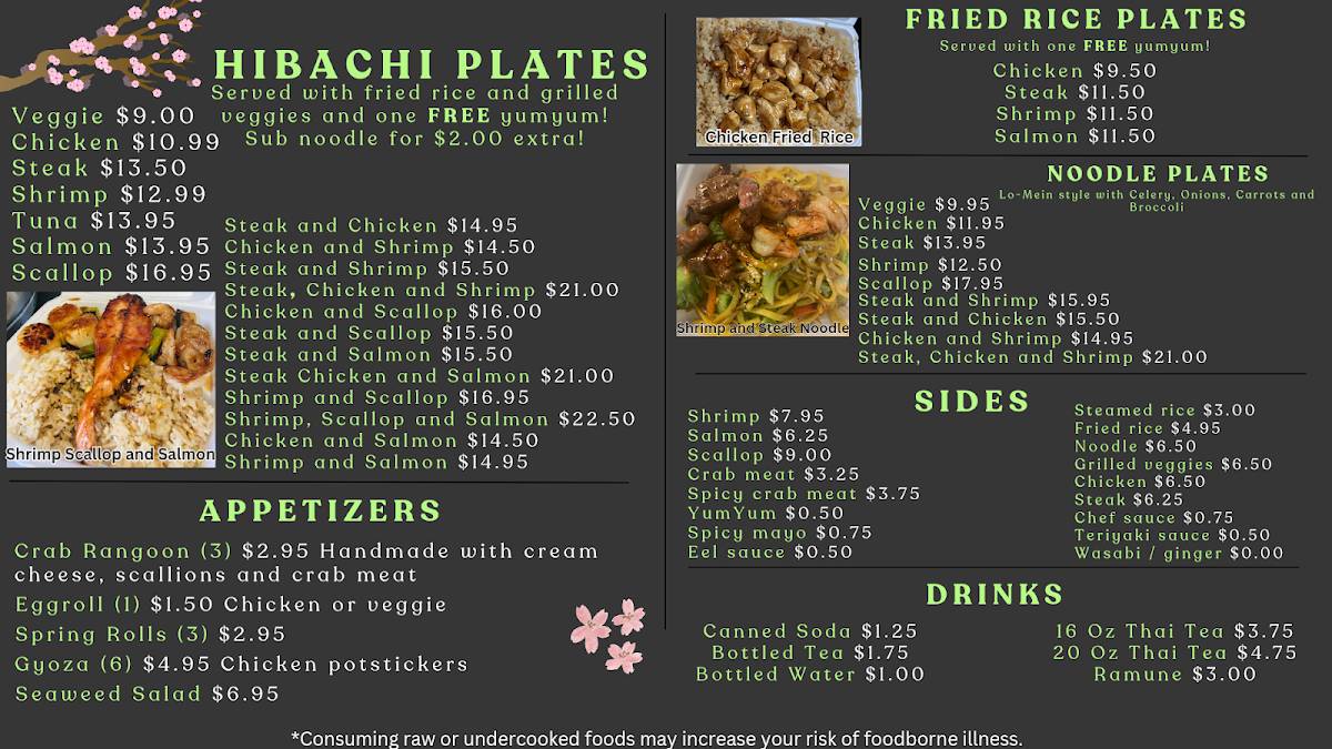 Menu at Hoshi Japanese Express Fulton restaurant, Fulton