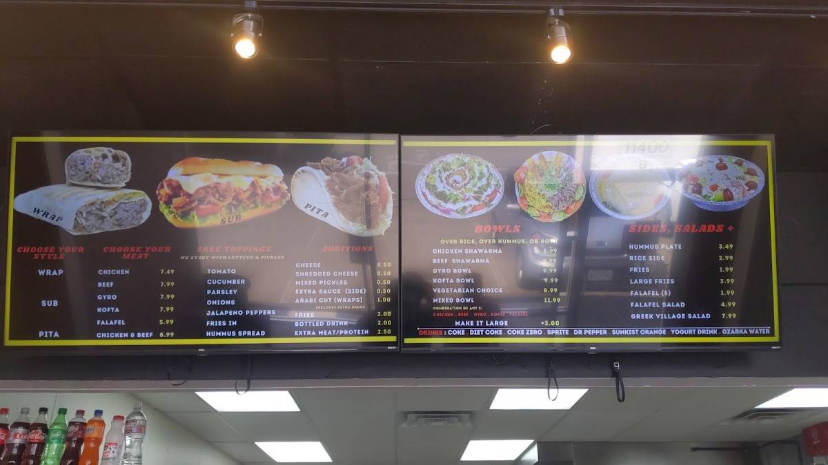 Carta del restaurante Halal Shawarma ( HALA ), Houston