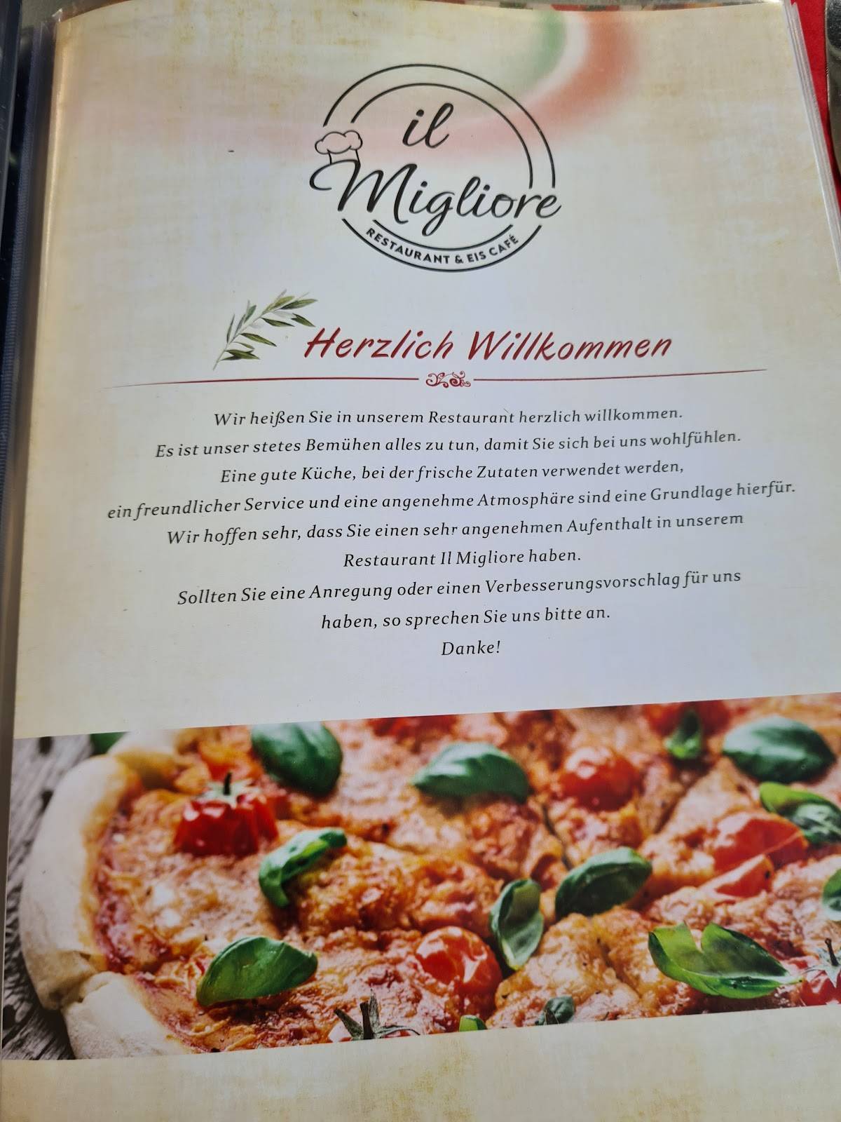 Speisekarte von Italienisches Restaurant "il Migliore", Hoyerswerda