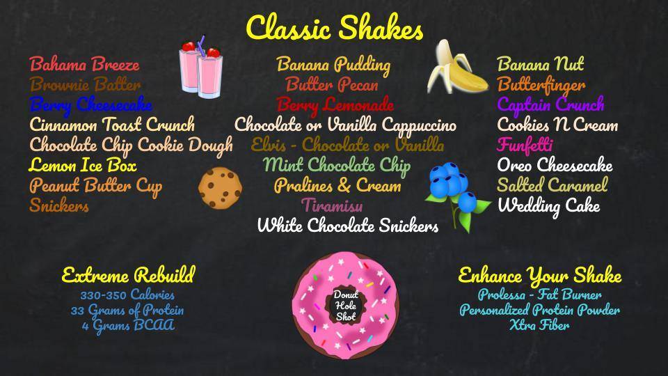Menu at Hub City Nutrition restaurant, Robertsdale