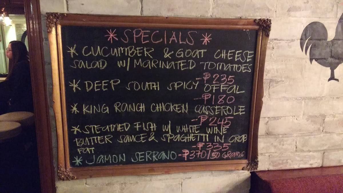 Menu at Huckleberry Southern Kitchen & Bar, Davao City, Oboza Compound