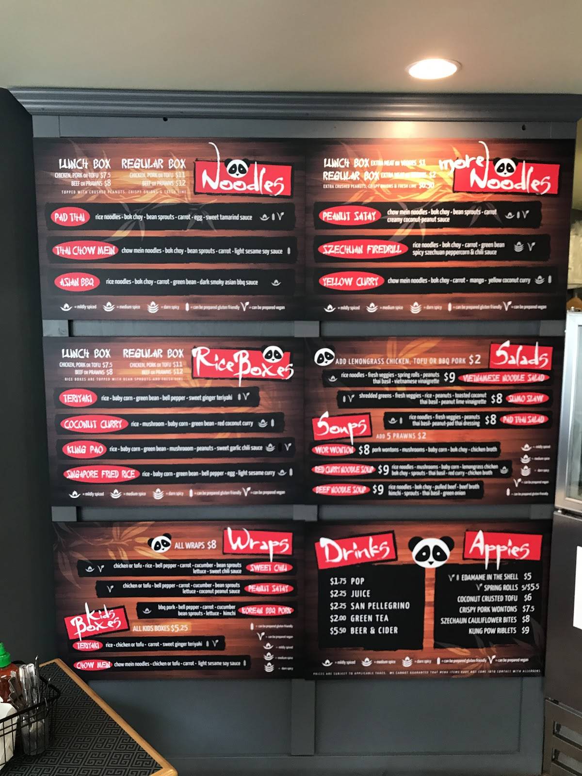 Menu at Hungry Panda restaurant, Salmon Arm
