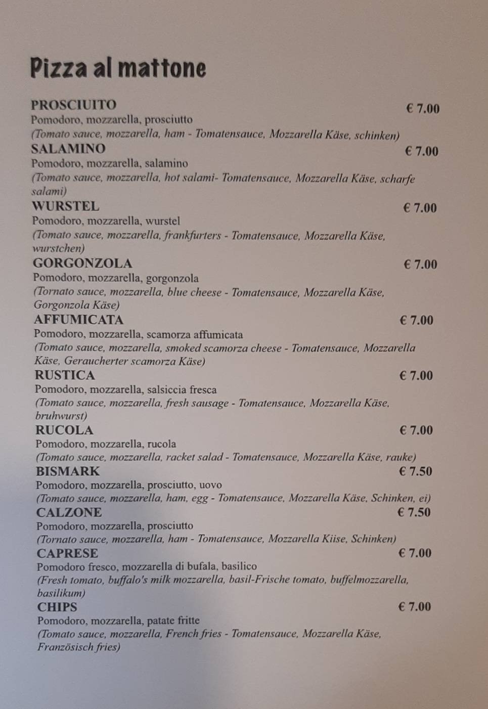 Menu da Il Portico ristorante, Torino, Strada Altessano