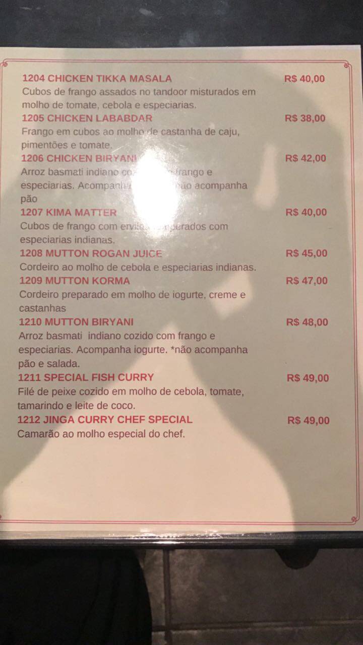 Menu em Indian House Asa Norte restaurante, Brasília