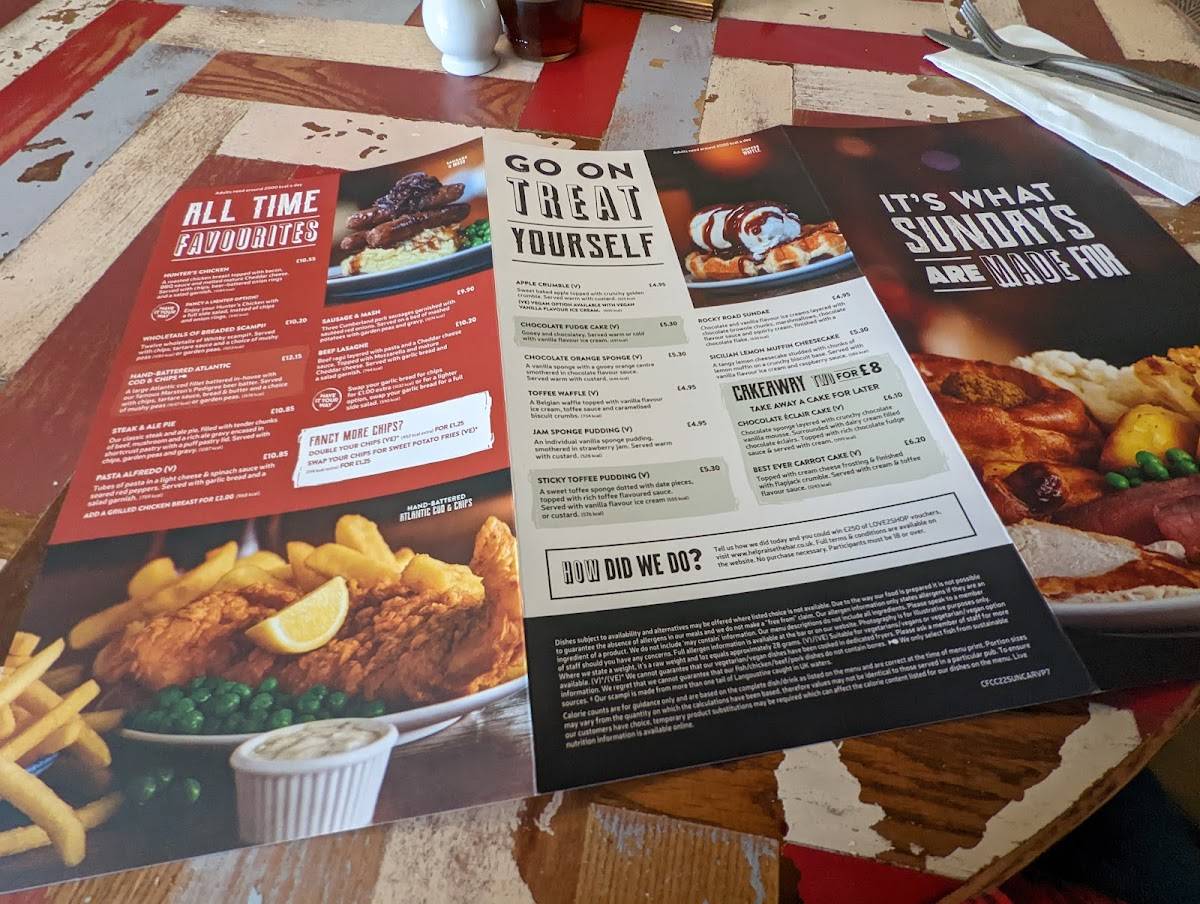Menu at Iron Forge pub & bar, Scunthorpe