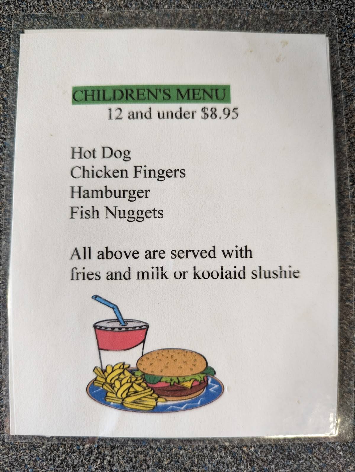 Menu at Island View Restaurant, Western Shore