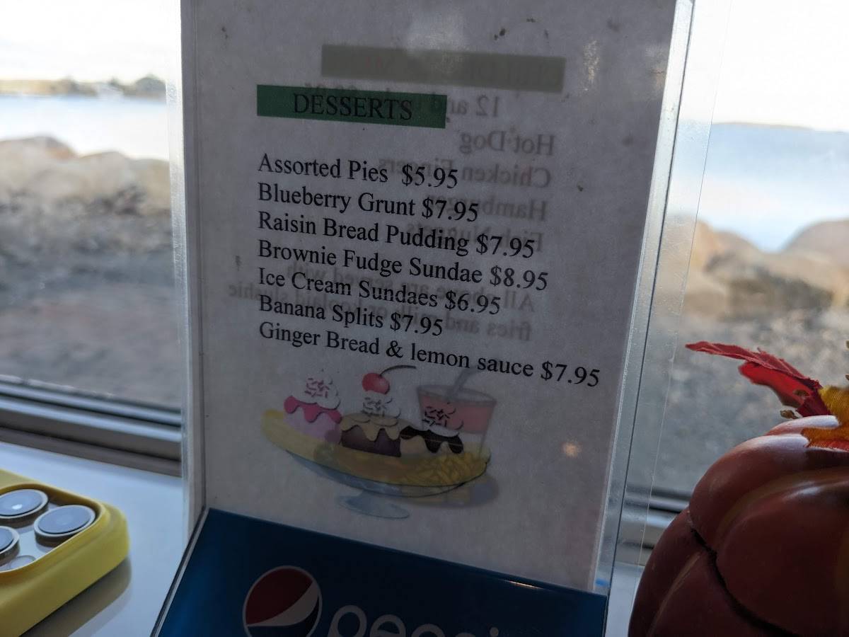 Menu at Island View Restaurant, Western Shore