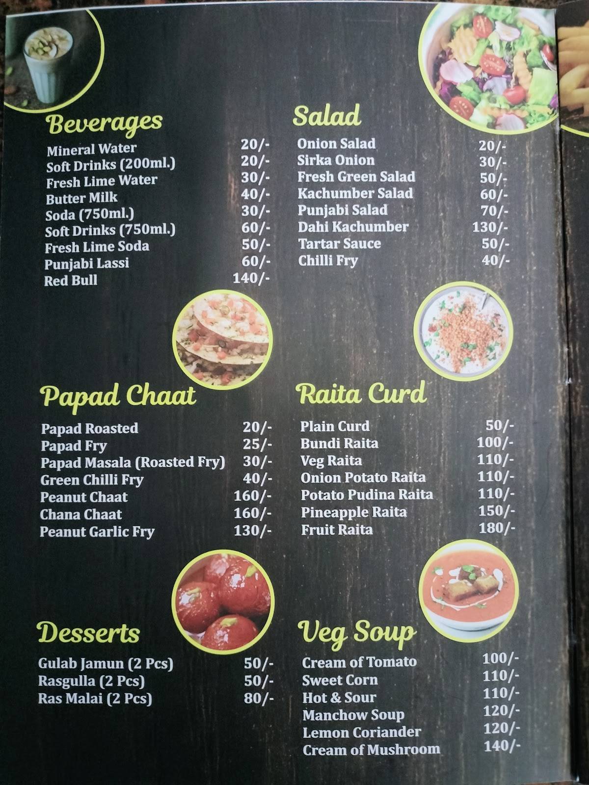 Menu at Jhumta Kukkad By Apna Punjabi Dhaba, Indore
