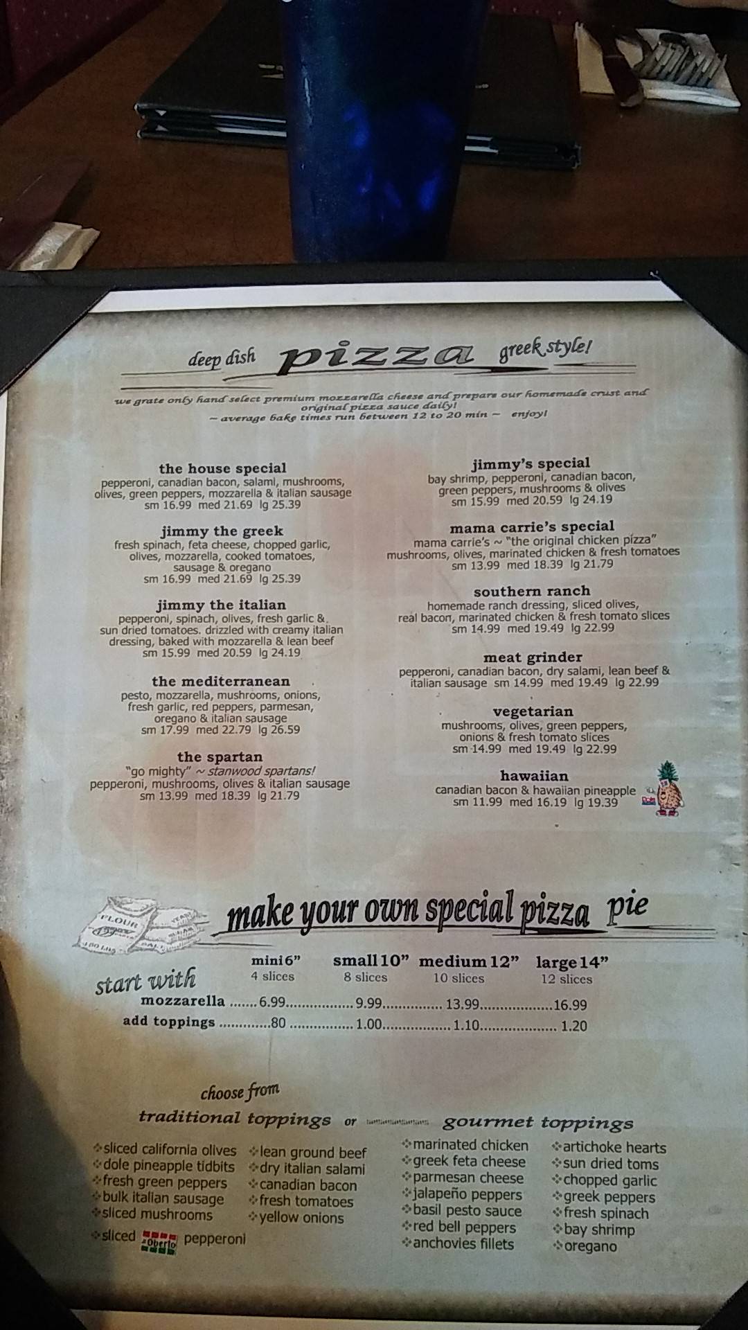 Menu at Jimmy's Pizza & Pasta pizzeria, Stanwood