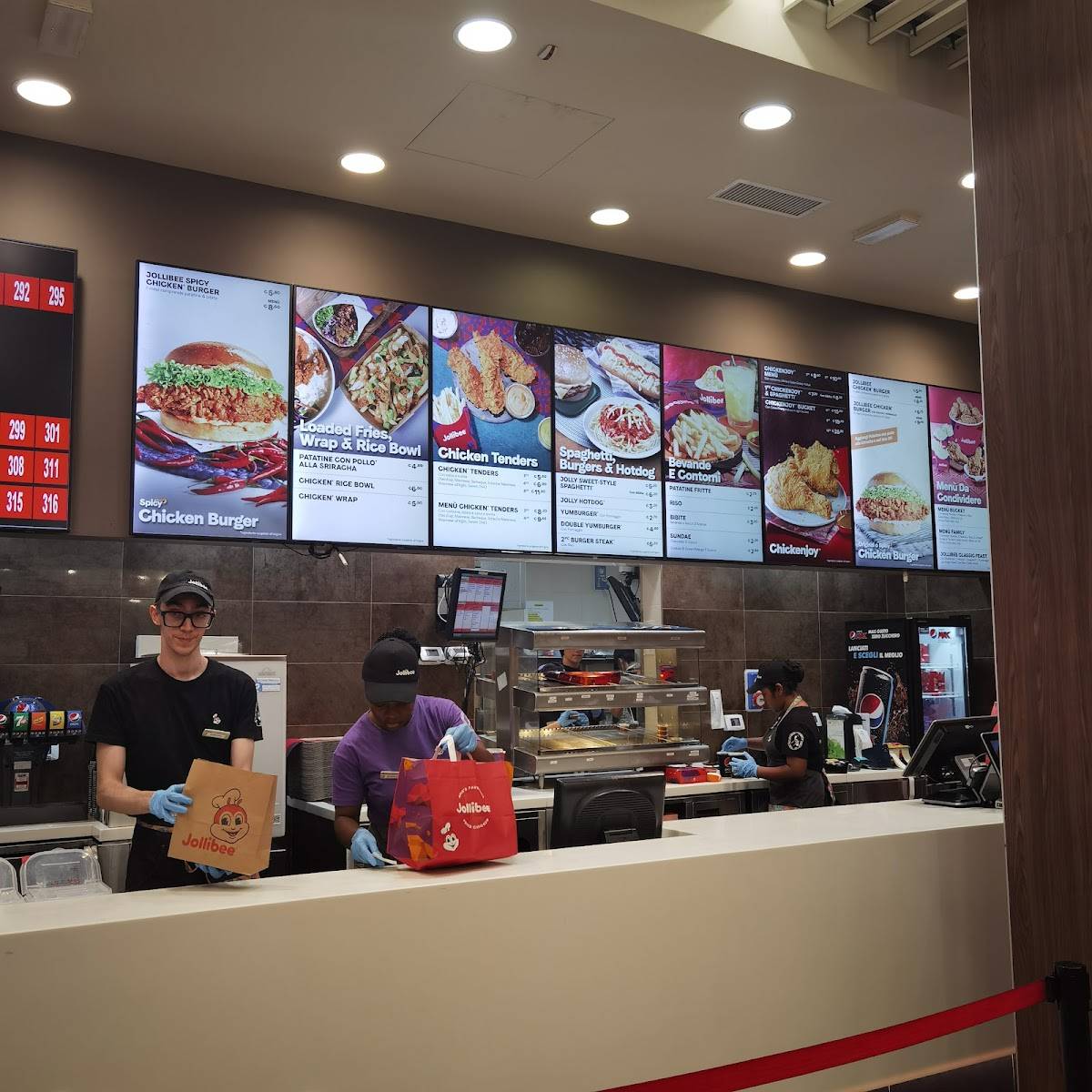 Menu at Jollibee Milano fast food, Milan
