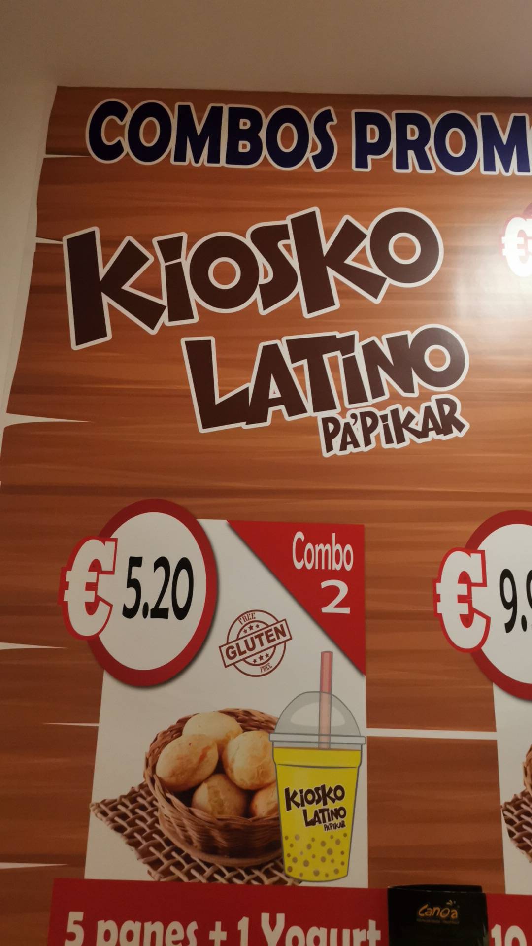 Menu at KIOSCO LATINO VALLECAS restaurant, Madrid