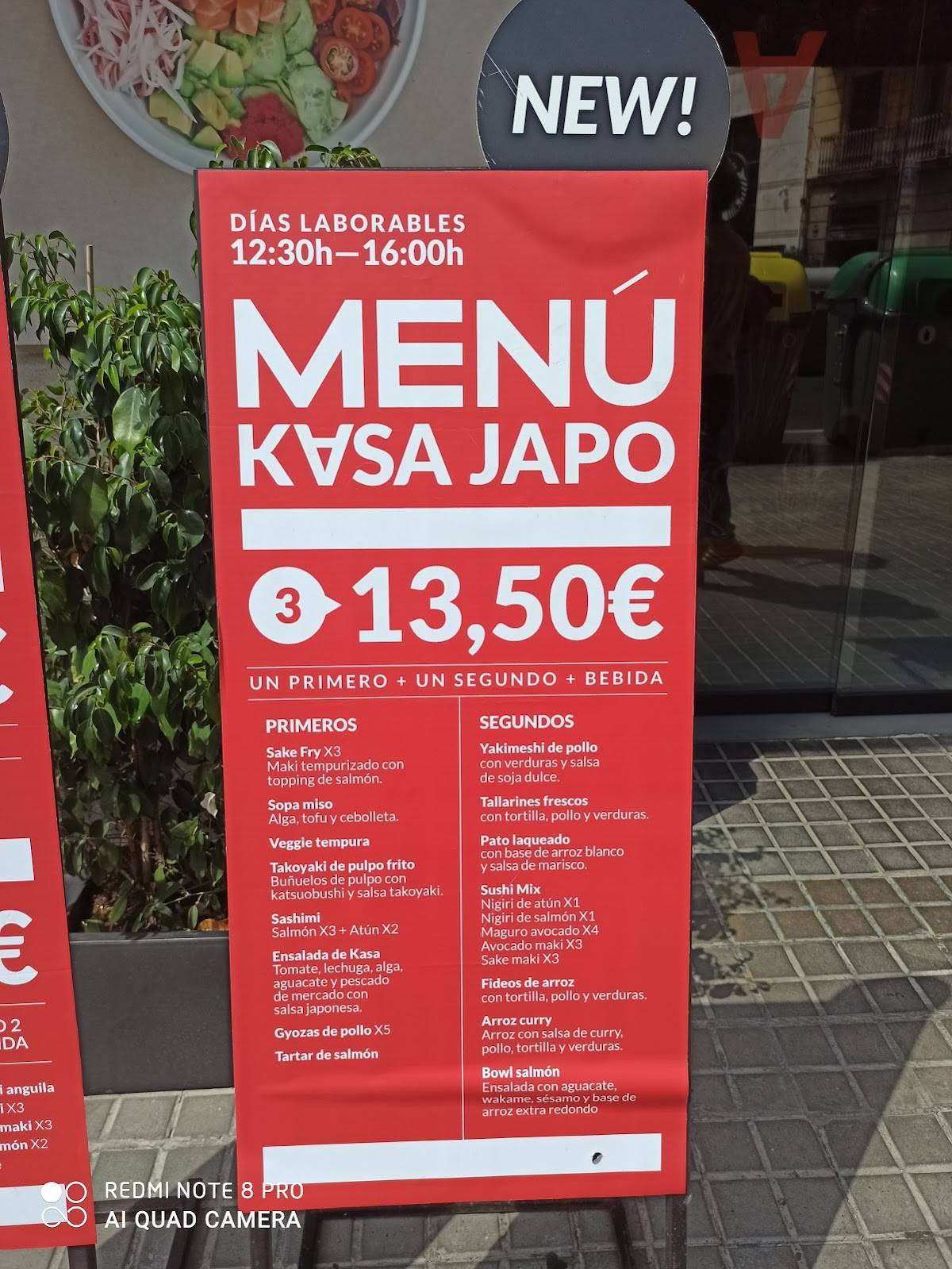 Carta del restaurante Kasa Japo, Barcelona, C/ del Bergara