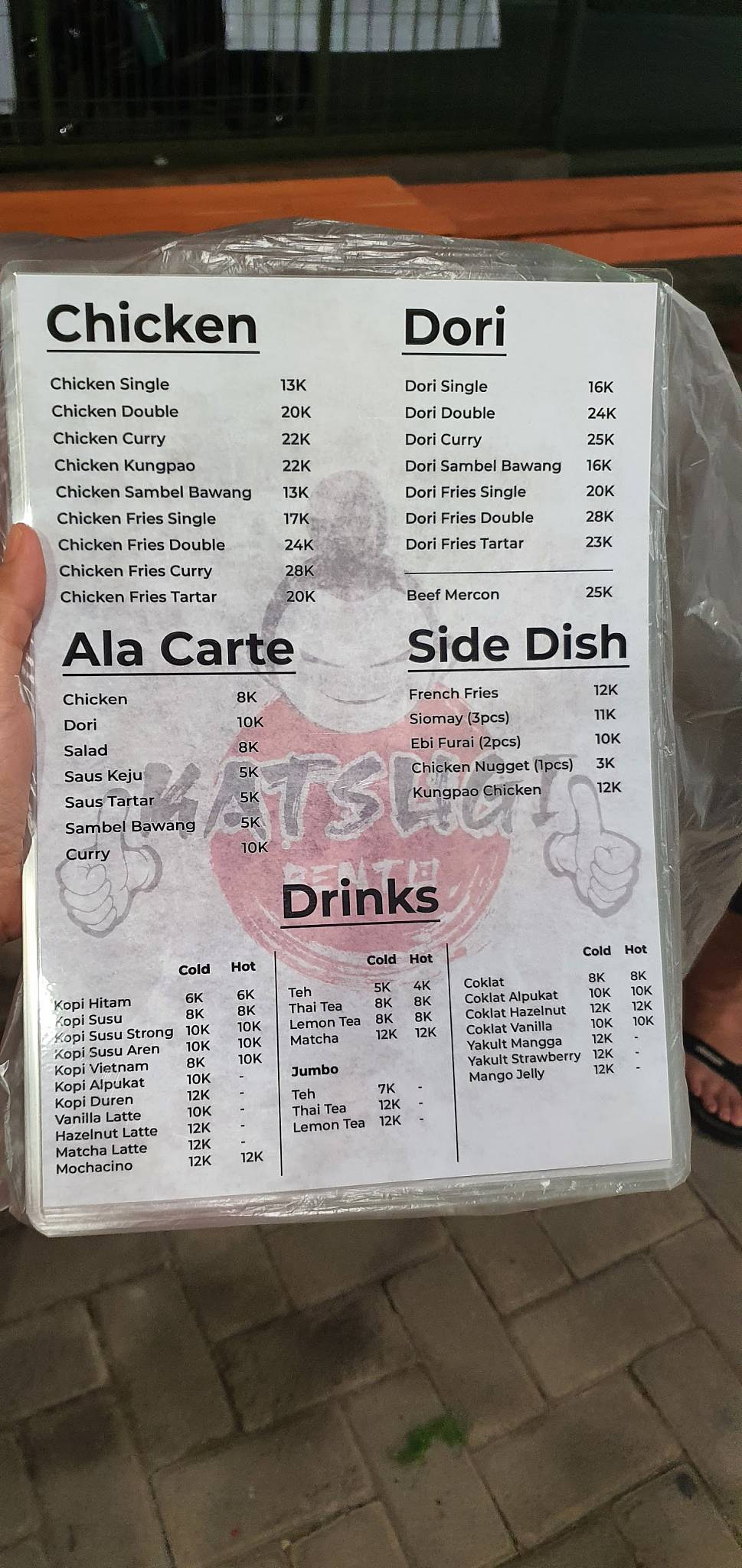 Menu at Katsugi Bento by Kopi Bambang cafe, Malang