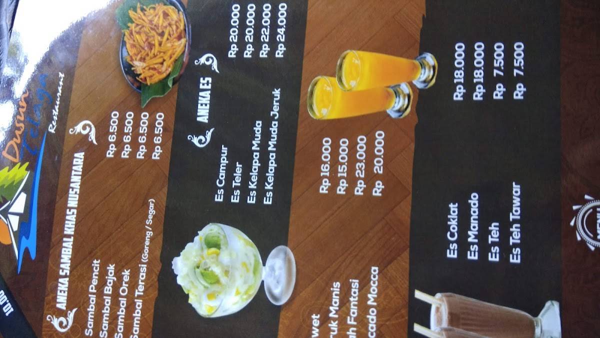 Menu at Pondok Desa Kampung Telaga restaurant, Kepuharjo, 3JW5+GXV