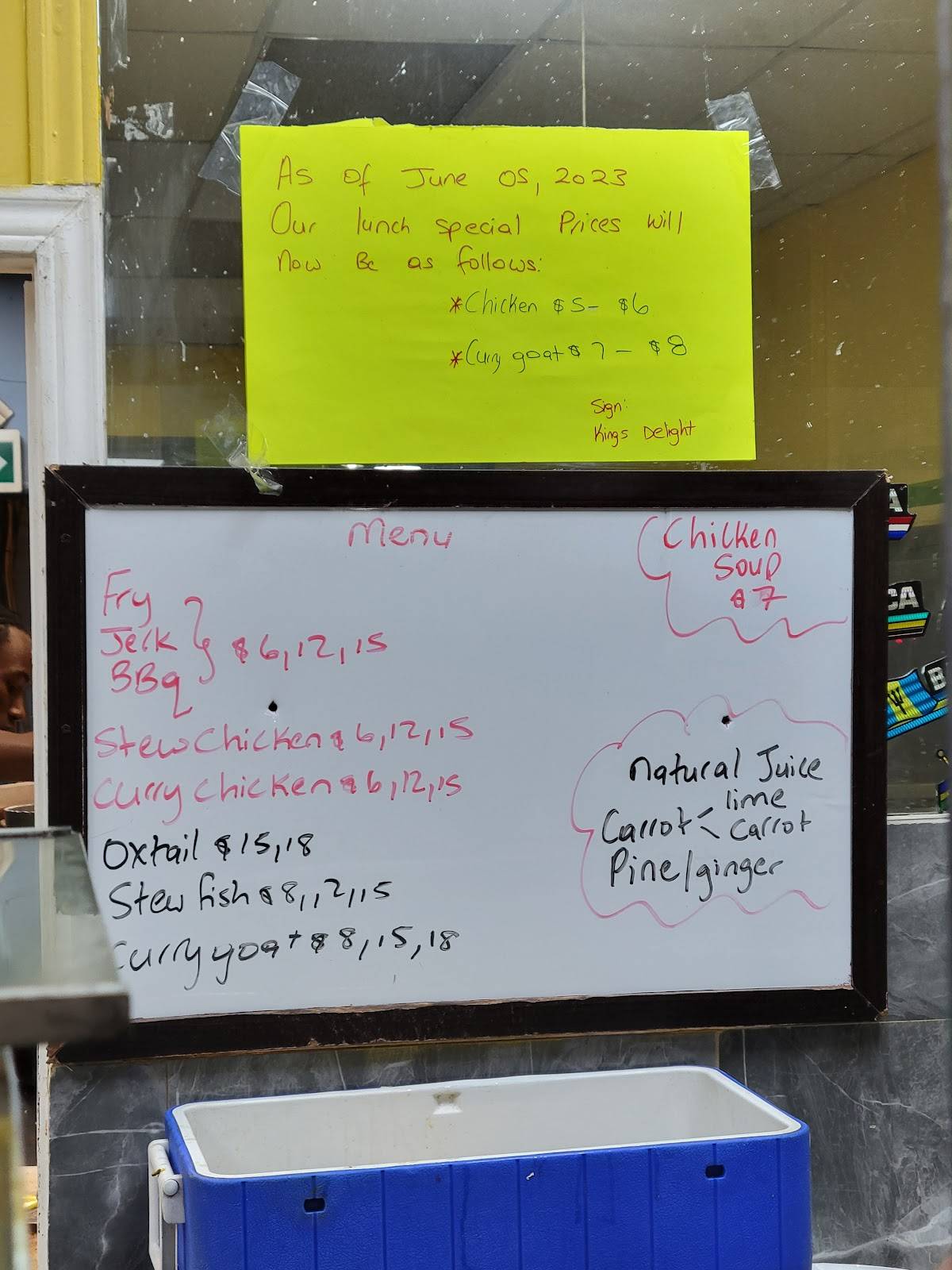 Menu at King's Delight restaurant, Toronto, Jane St
