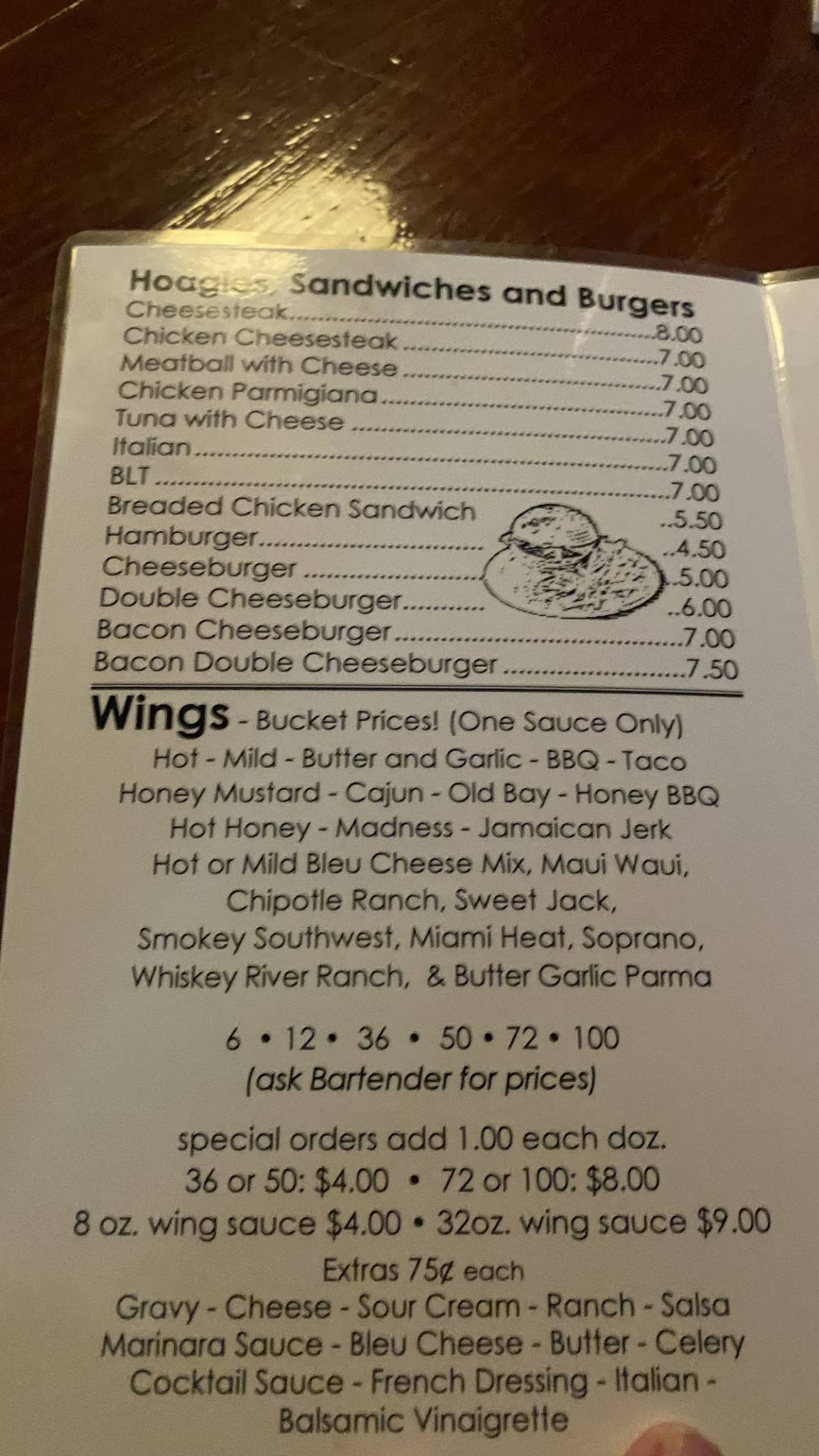 Whiskey Business Wilkes-barre Menu