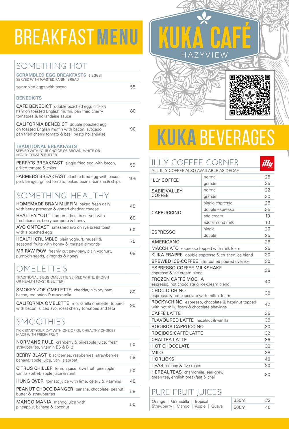 Menu at Kuka Restaurant & Cocktail Lounge, Hazyview