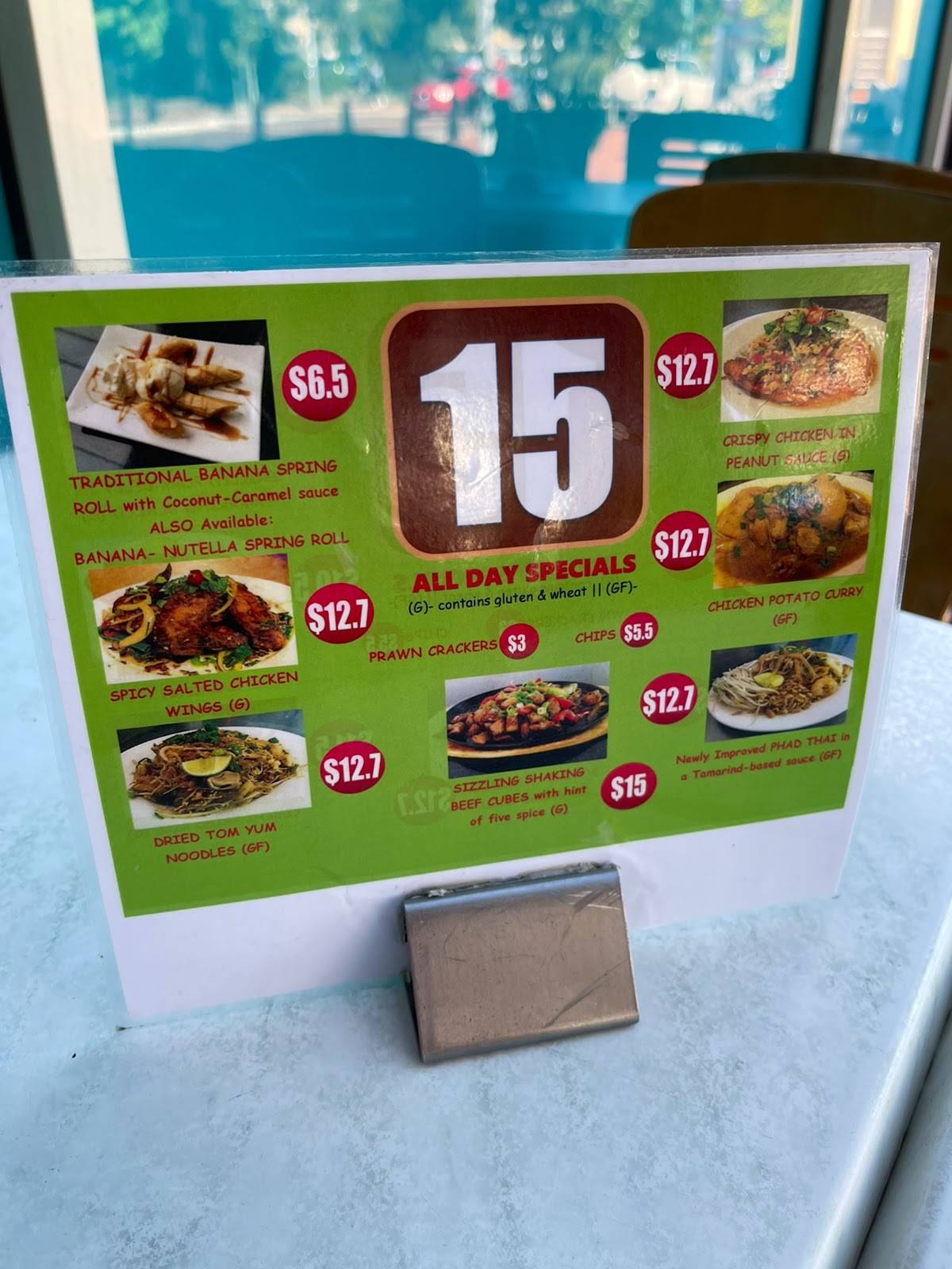 Menu at Kulcha restaurant, Joondalup