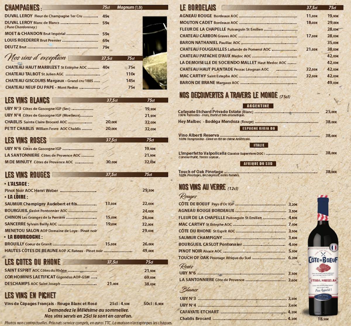 Menu au LE RILEY restaurant, Raillencourt-Sainte-Olle