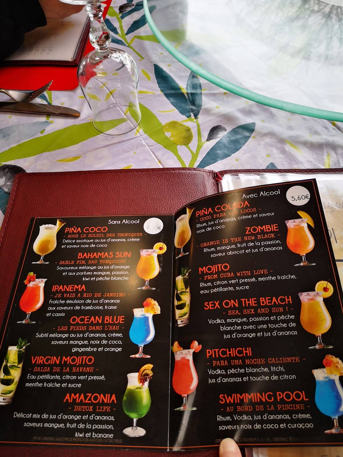 Menu au L'Épi d'Or restaurant, Bétheny, Rue Henri Rol Tanguy
