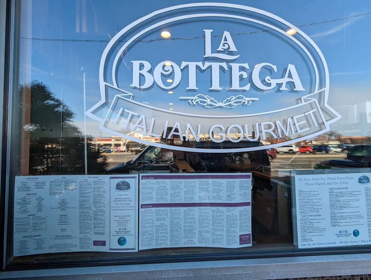 Menu at La Bottega restaurant, Long Beach