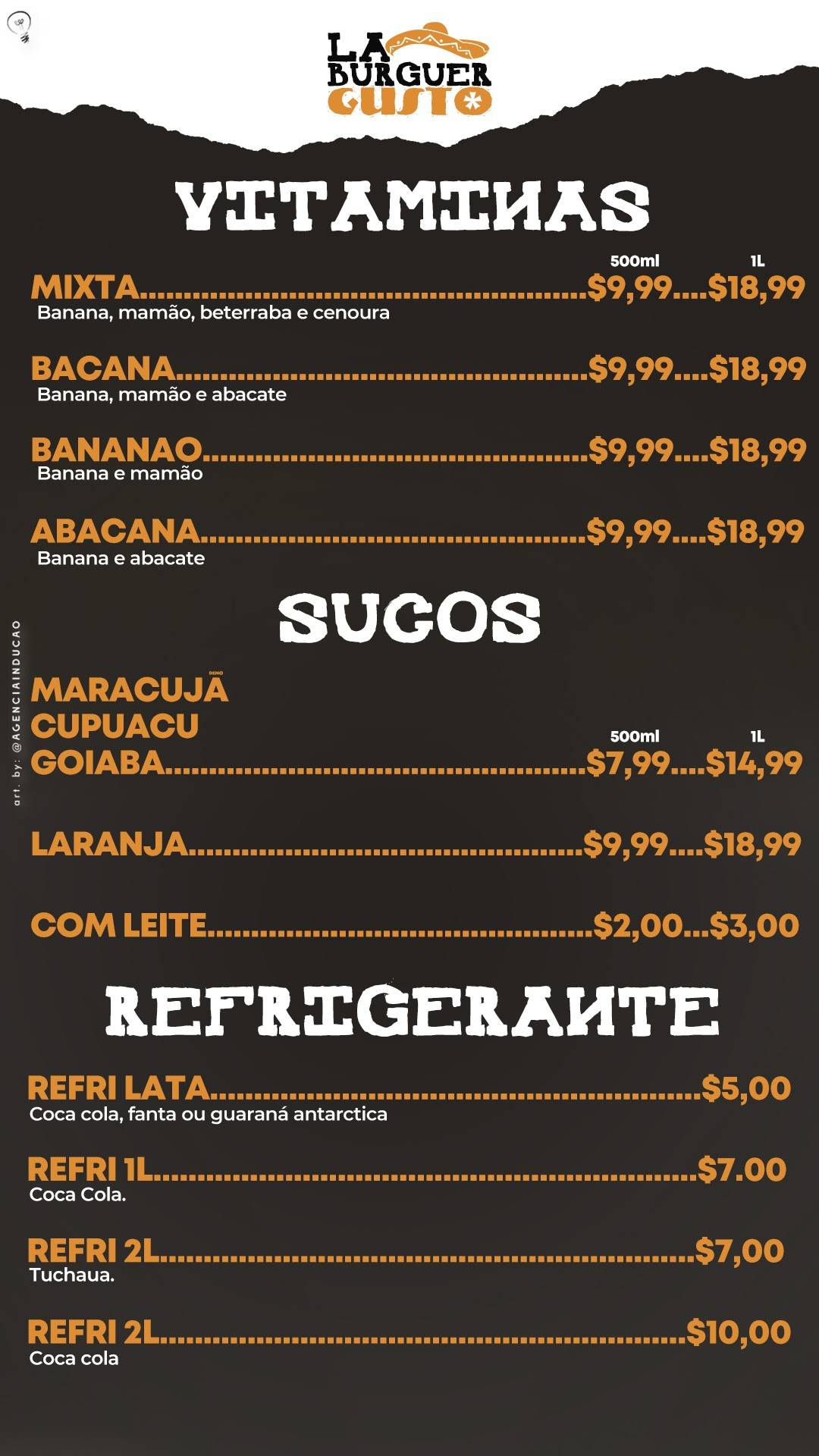 Menu em La Burguer Gusto restaurante, Manaus