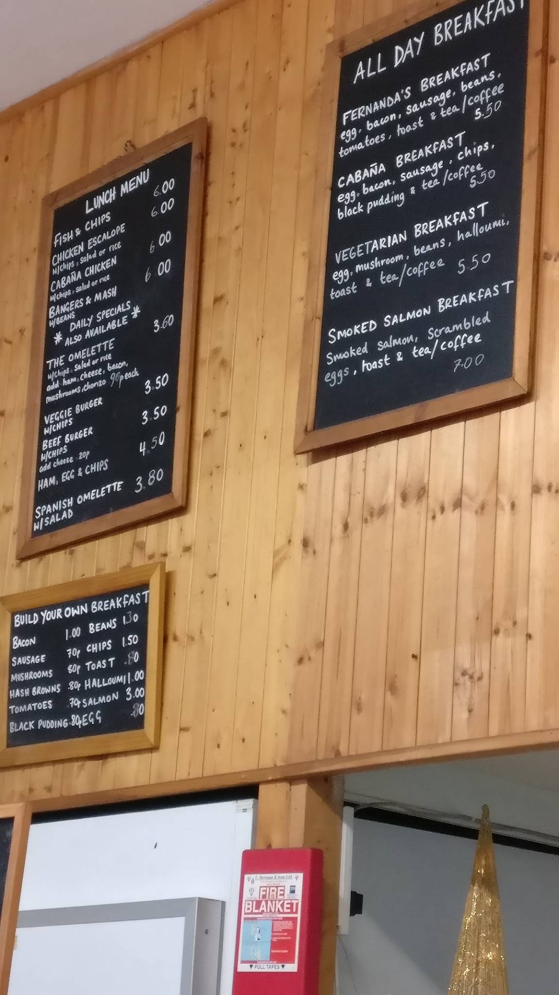 Menu at La Cabana Cafe Nw10, London